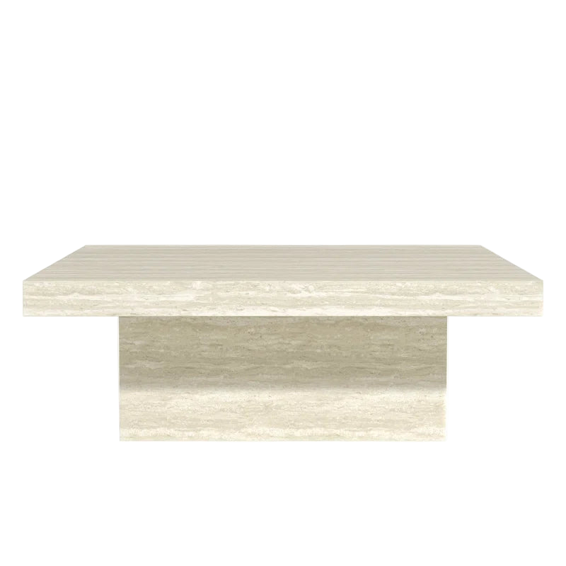 Travertine Coffee Table | Iowa Decor Rentals | Monarch Events